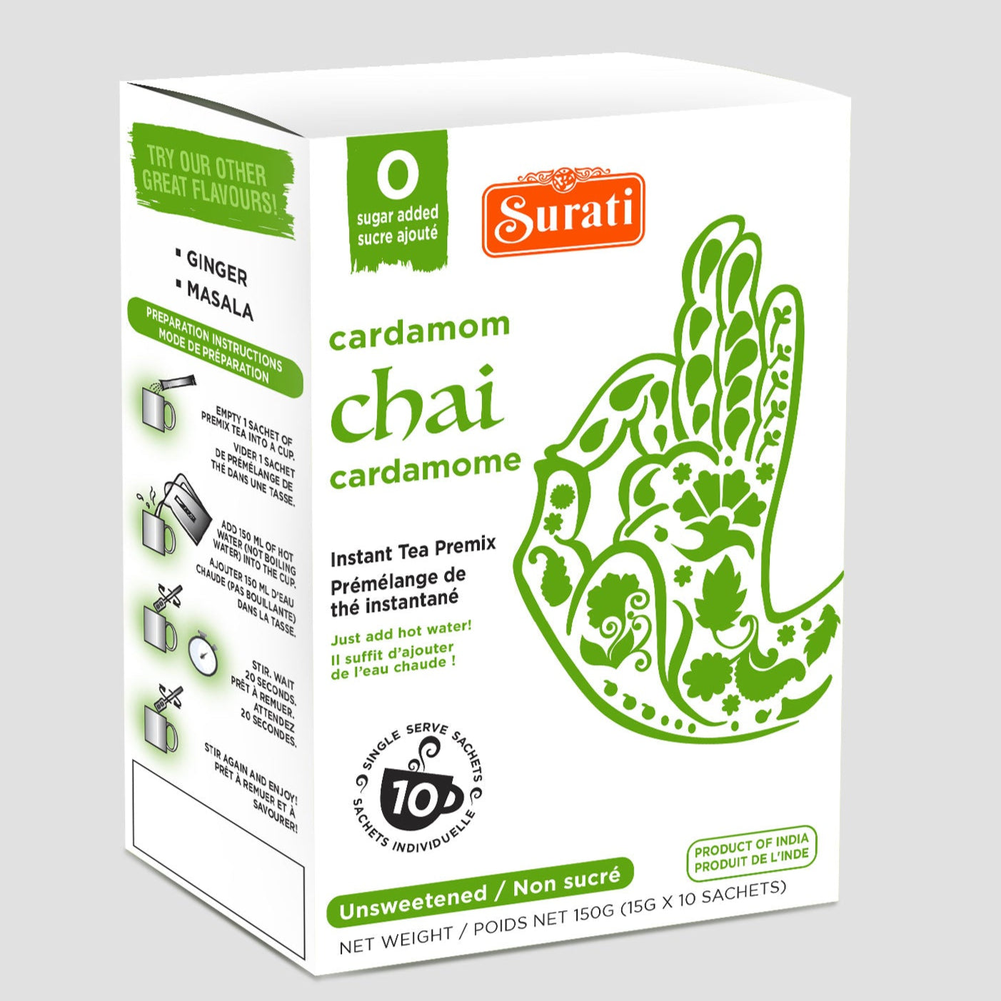 Unsweetened Cardamom Chai Instant Tea Premix – Surati Snacks - Buy ...