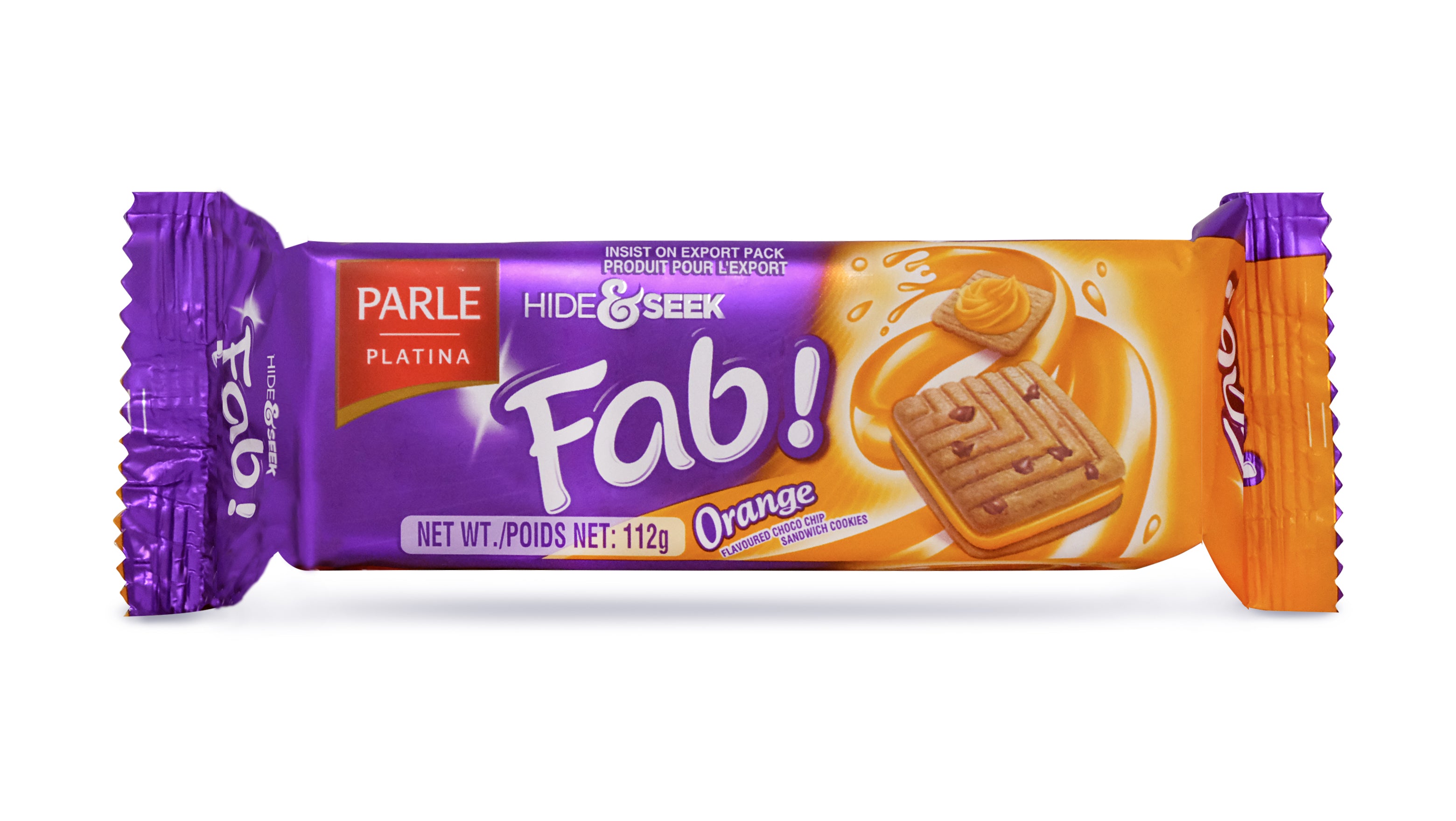 Parle Hide & Seek Fab Orange Cookies- 112g – Surati Snacks - Buy Indian ...
